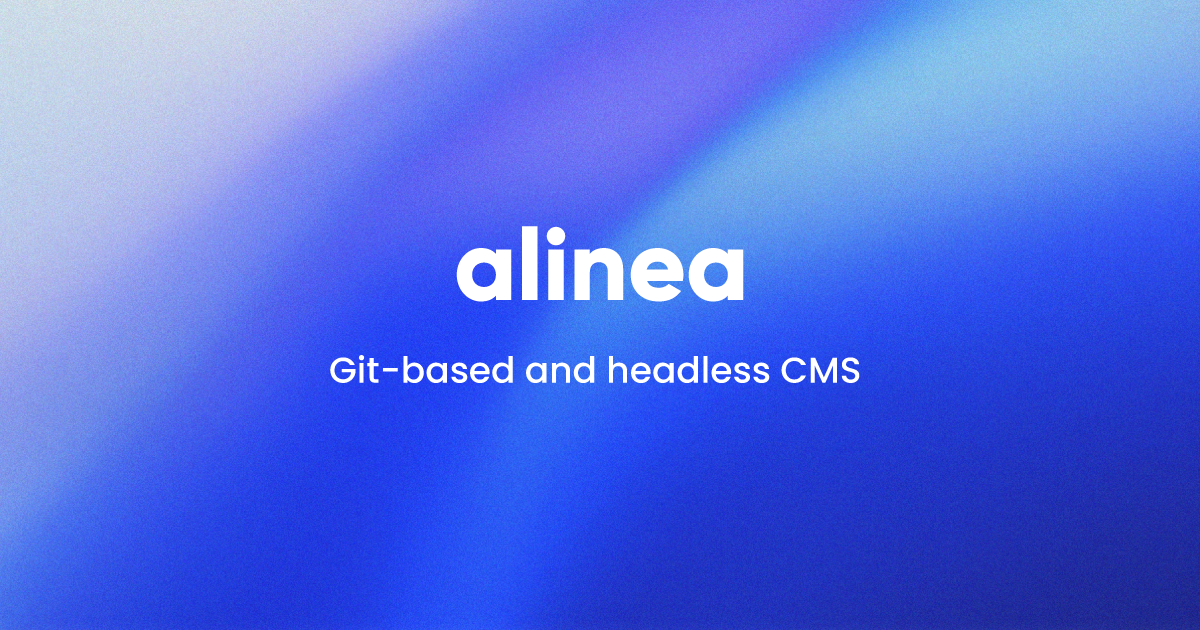 Alinea - Open source headless CMS